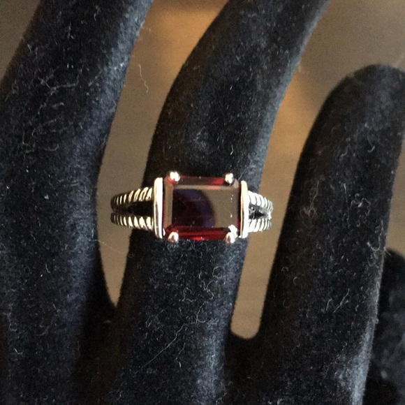 Jewelry | Red Ruby Square Shape Ring A56 | Poshmark